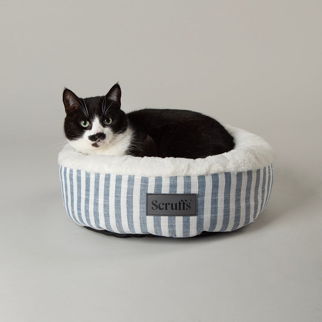 Coastal Cat Bed | Blue Cat Beds – petslovescruffs