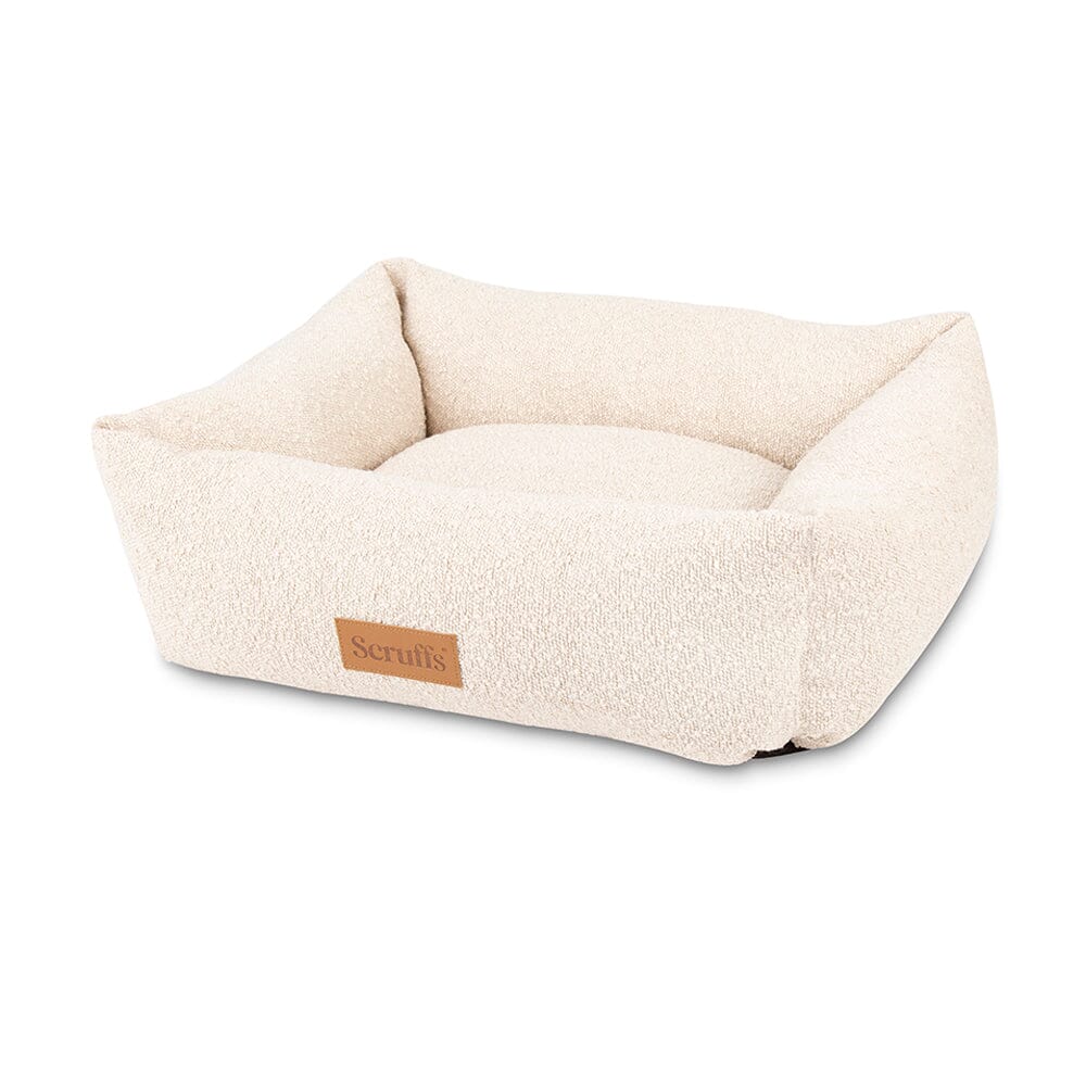 Boucle Dog Box Bed | Ivory Cream Dog Beds | Scruffs – petslovescruffs