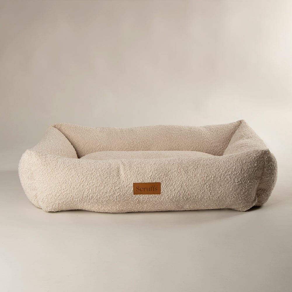 Boucle Dog Box Bed | Ivory Cream Dog Beds | Scruffs – petslovescruffs